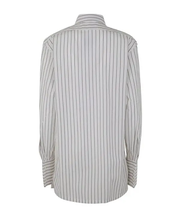 MAISON MARGIELA Striped Long-sleeved Shirt