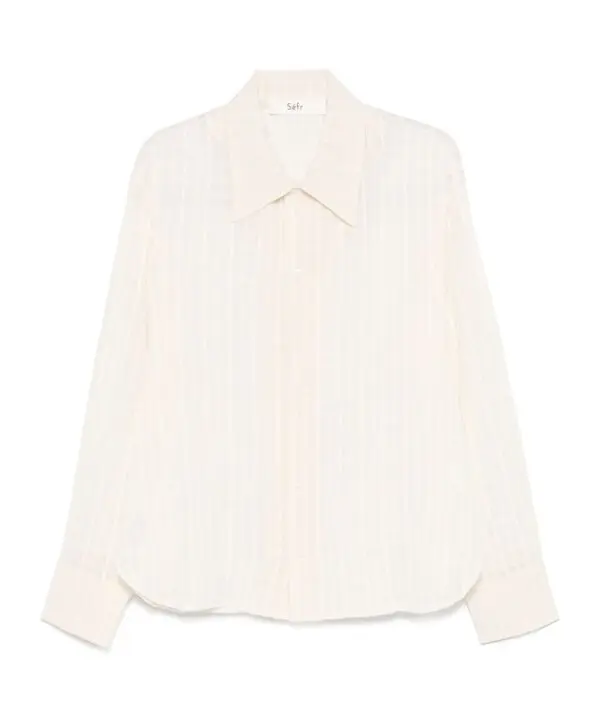Séfr Point-collar Checked Shirt