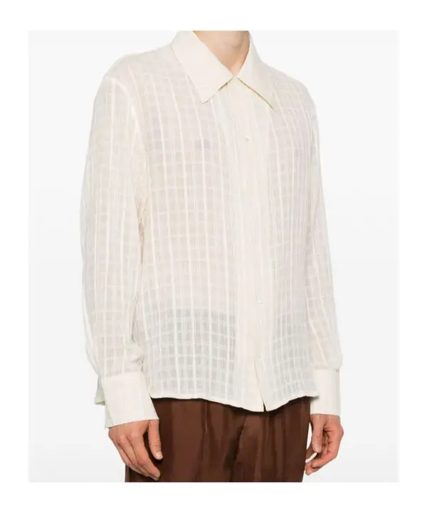 Séfr Point-collar Checked Shirt