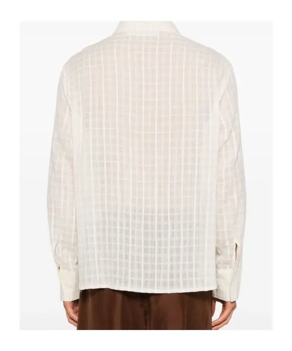 Séfr Point-collar Checked Shirt