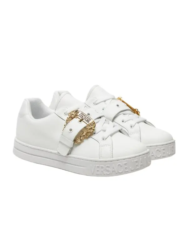 Versace Leather Sneakers - White