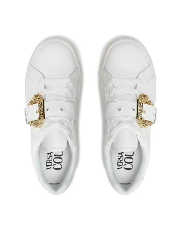 Versace Leather Sneakers - White
