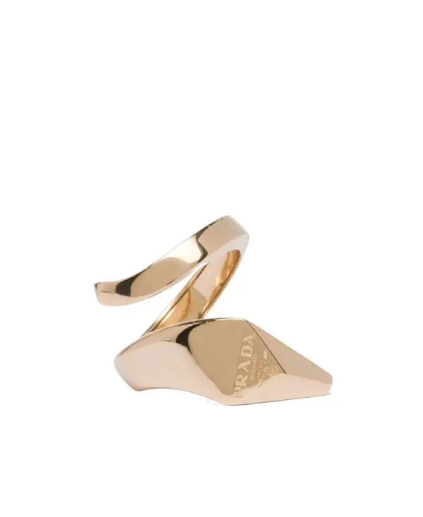 Prada Eternal Gold Snake Ring In Gold - Yellow
