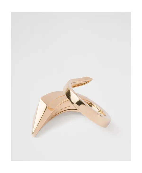 Prada Eternal Gold Snake Ring In Gold