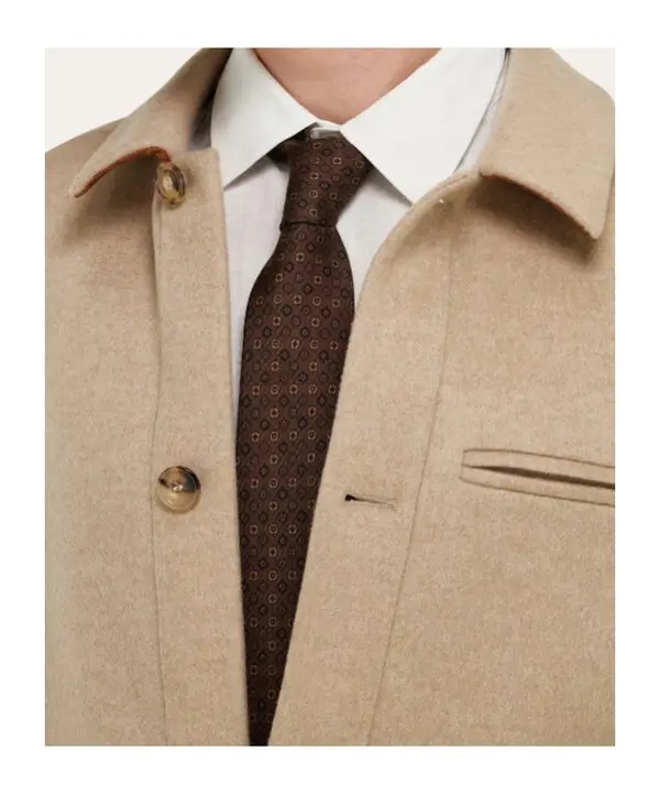 FERRAGAMO Micro Pattern Silk Tie