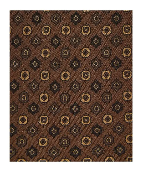 FERRAGAMO Micro Pattern Silk Tie