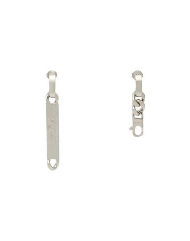 MAISON MARGIELA Brass Logo Earrings - Silver