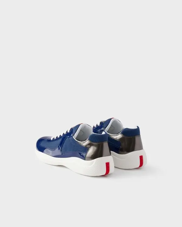 Prada Patent Leather And Technical Fabric America's Cup Sneakers