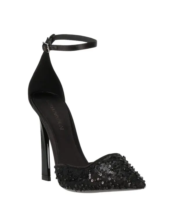 Emporio Armani Polyester, Viscose, Silk Pumps