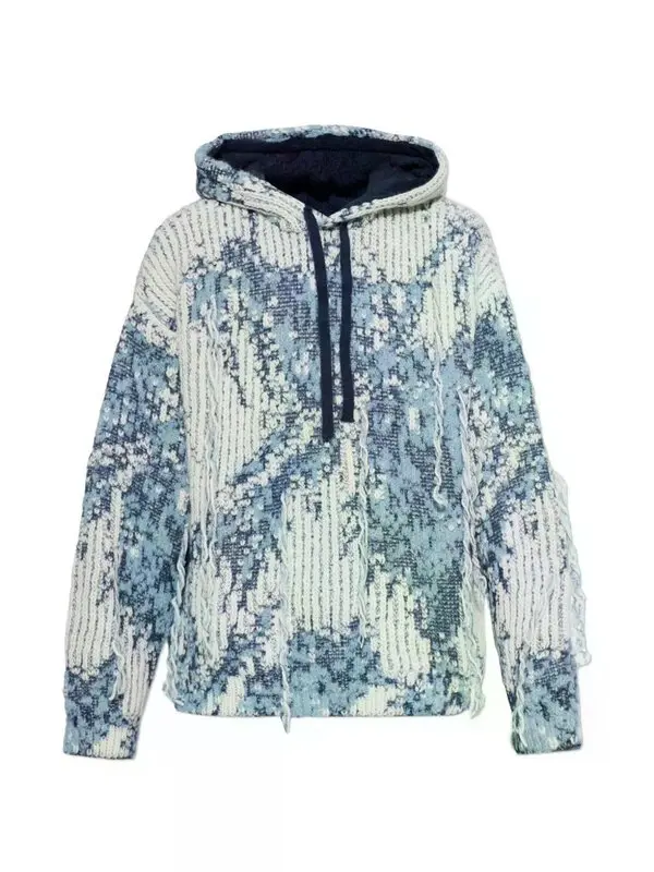 LANEUS Long-sleeves Hoodie - Blue