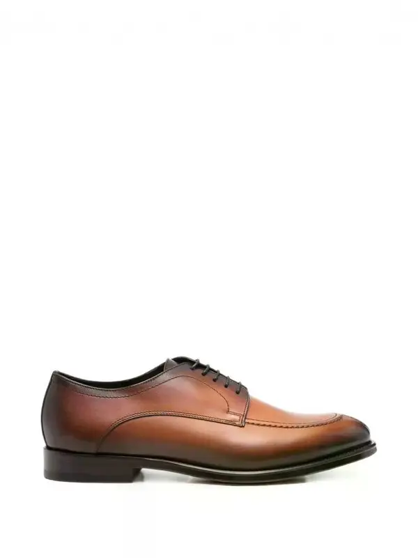 DOUCAL'S Deco Apron-toe Leather Derby Shoes