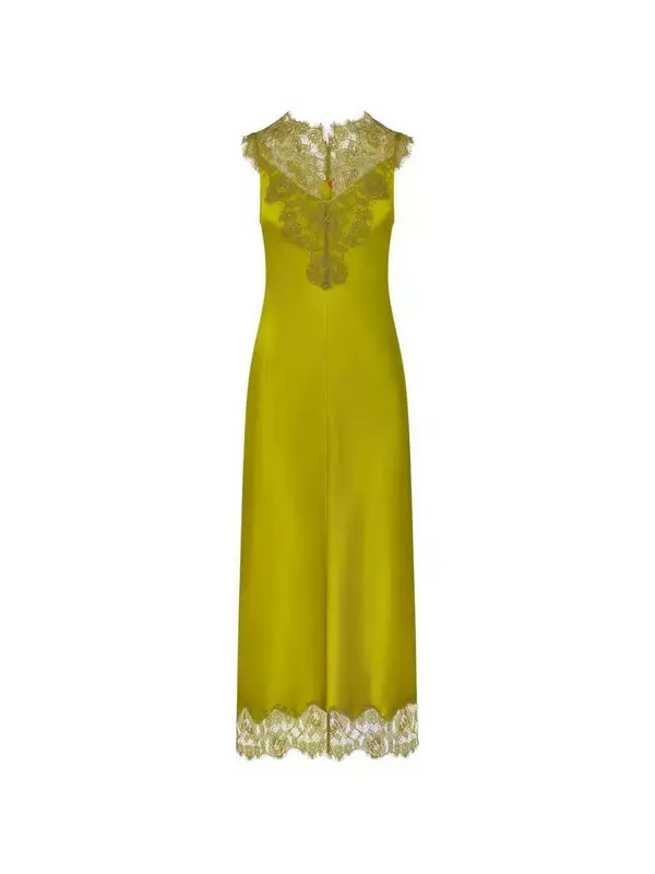 SIMONMILLER Bea Lace-trimmed Midi Dress - Yellow