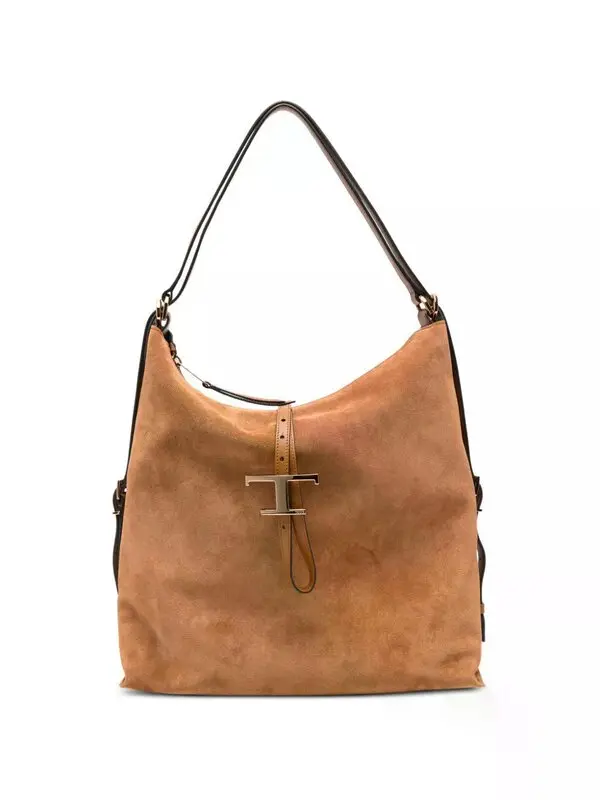 TOD'S T Timeless Suede Tote Bag