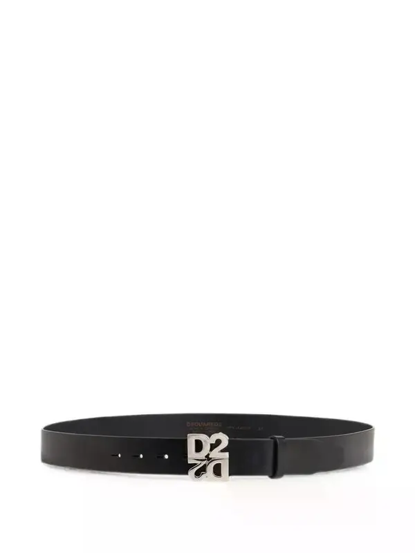 Dsquared2 Upside Down Leather Belt - Black