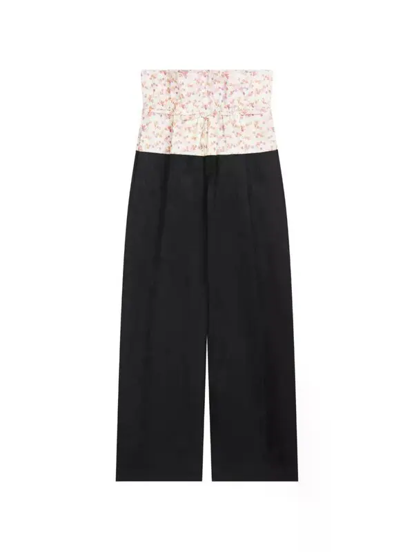 Dries Van Noten Contrast-waist Jacquard Pants