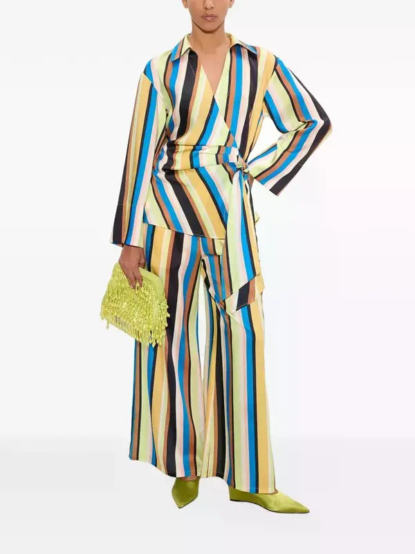 SIMONMILLER Striped Wide-leg Trousers