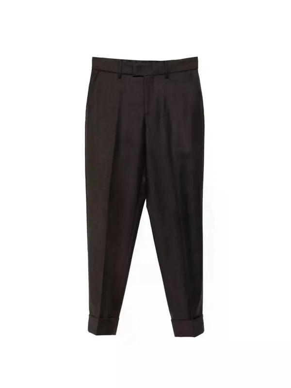 BERWICH Alice Long Pleated-detail Turn-up Trousers