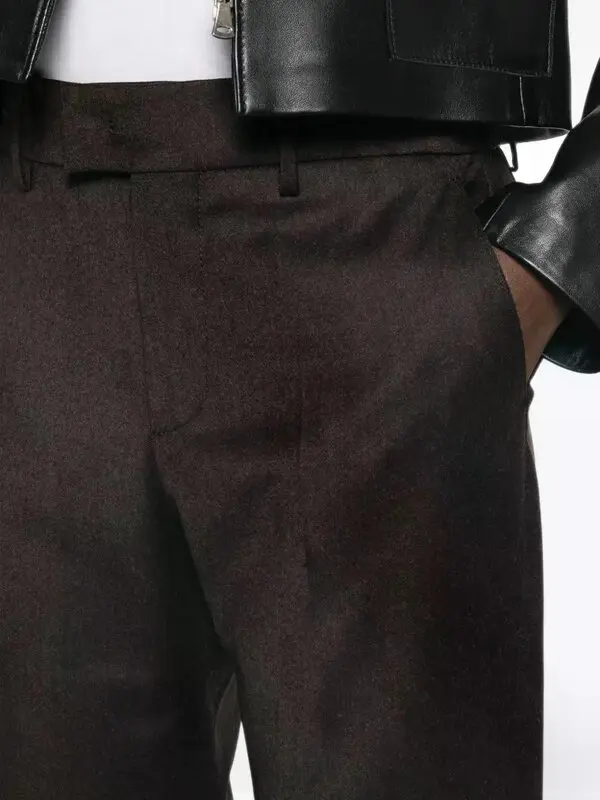 BERWICH Alice Long Pleated-detail Turn-up Trousers
