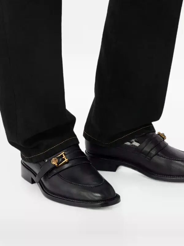 Versace Primo Leather Loafers