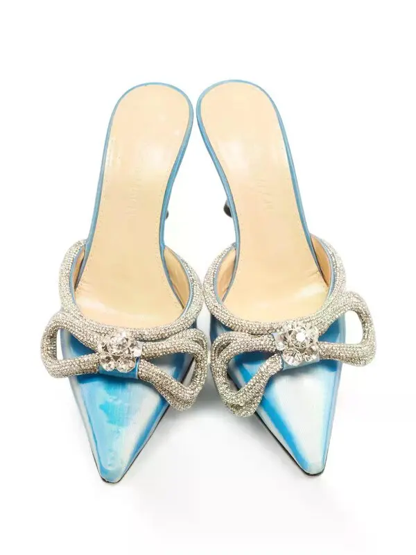 Mach & Mach Double Bow Heeled Mules