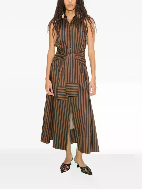 SIMONMILLER Inna Striped Poplin Maxi Dress
