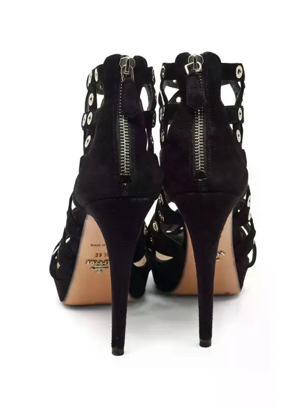 Prada Open-toe Eyelet-detail Boots