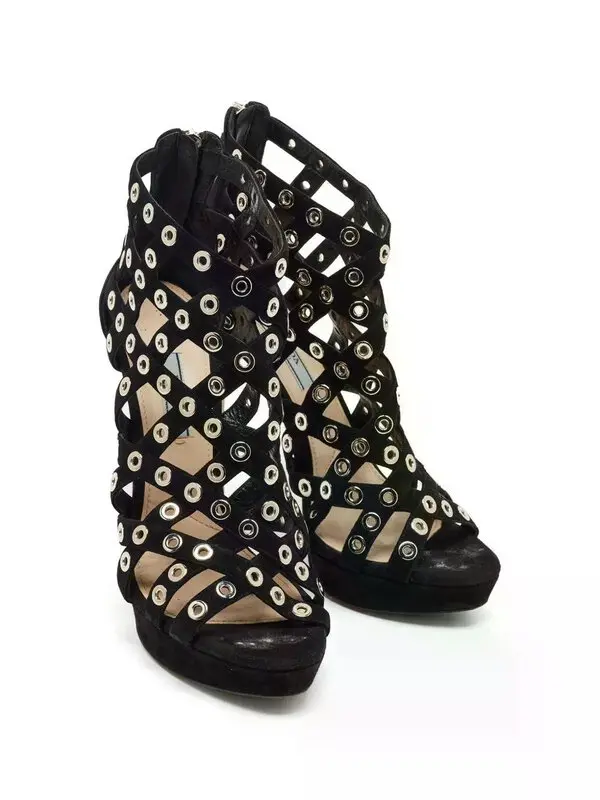 Prada Open-toe Eyelet-detail Boots