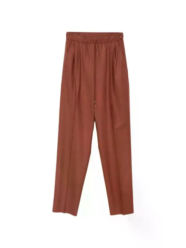 Max Mara Drawstring Straight-leg Trousers - Brown