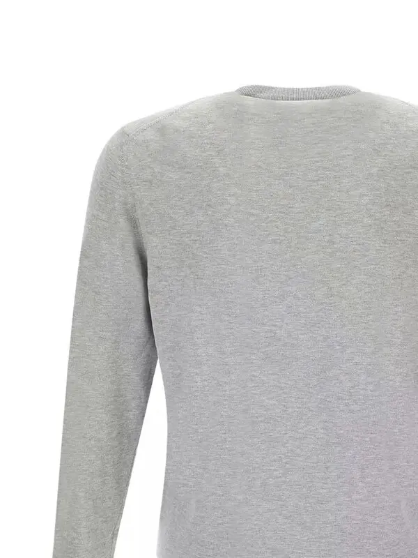 Eleventy Ribbed-trim Cotton Sweater
