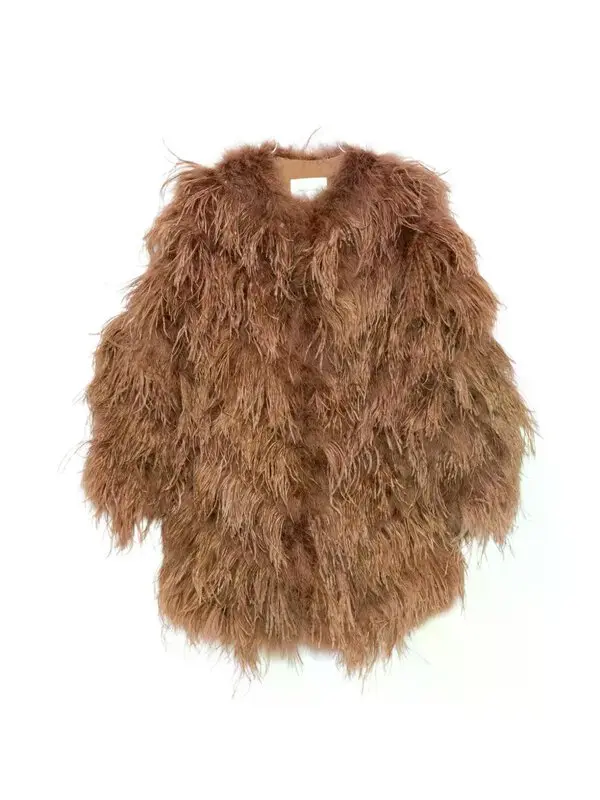 YVES SALOMON Feather-embellished Coat