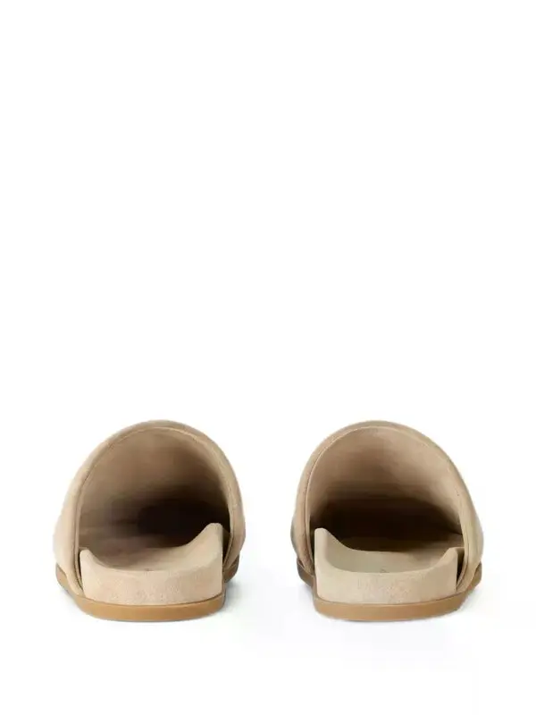 Givenchy Puffy Mules In Suede - Neutrals