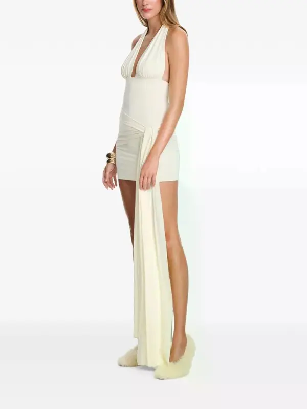 AXEL 113 Coco Draped Halterneck Fitted Mini Dress