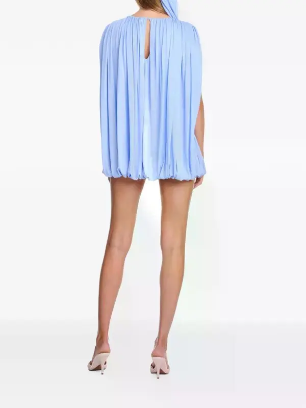 AXEL 113 Nicole Ruched Bubble-hem Shift Mini Dress