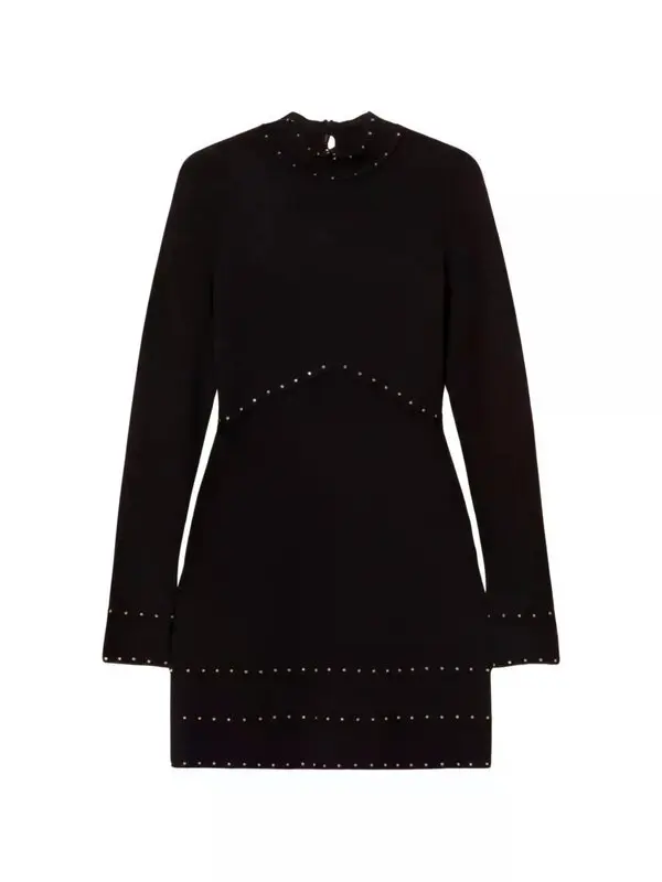 TWINSET Short Knit Dress With Studs - Black