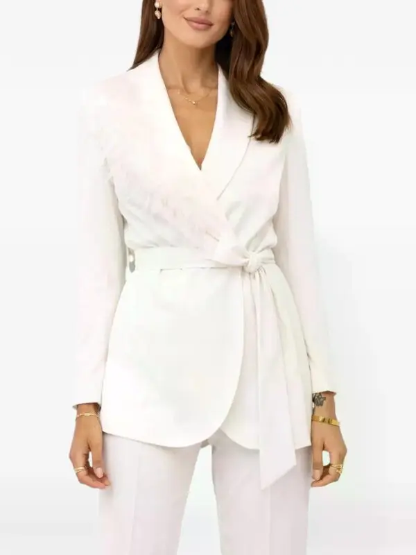 ByTiMo Feather-trim Wrap Suit