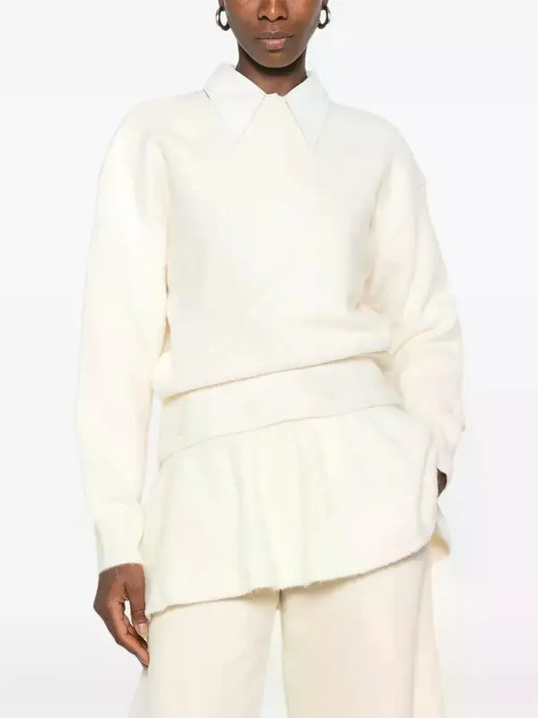 Source Unknown Corinth Peplum-details Sweater