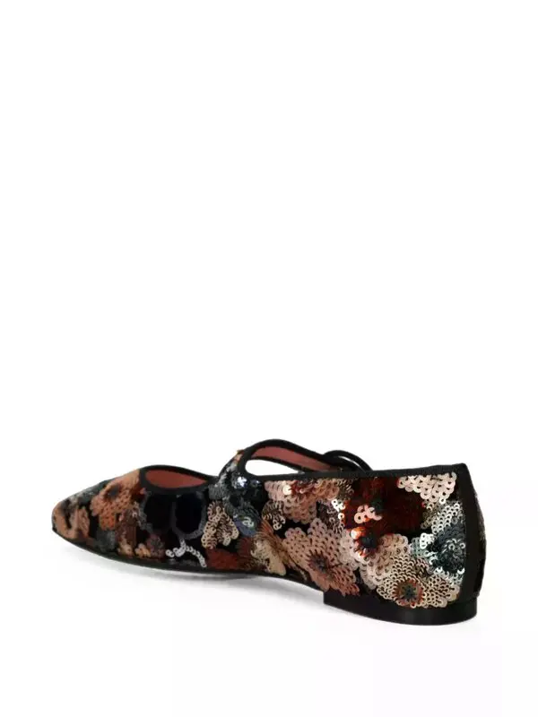 Pretty Ballerinas Camille Sequin-embellished Floral Ballet Flats