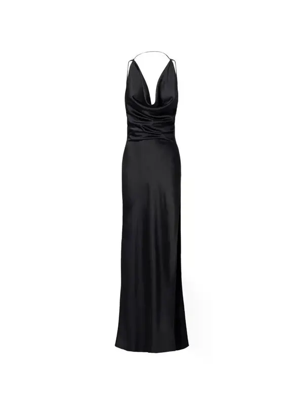 Andamane Vera Cowl-neck Ruched-waist Maxi Dress