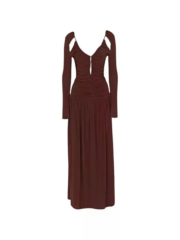 Raquel Diniz Ruched Cut-out Maxi Dress