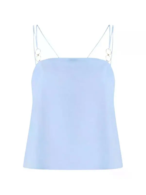 NENETTE Flix Pleated-back Ring-detail Top
