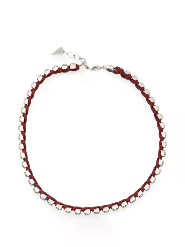 FORTE_FORTE Crystal-embellished Braided Necklace