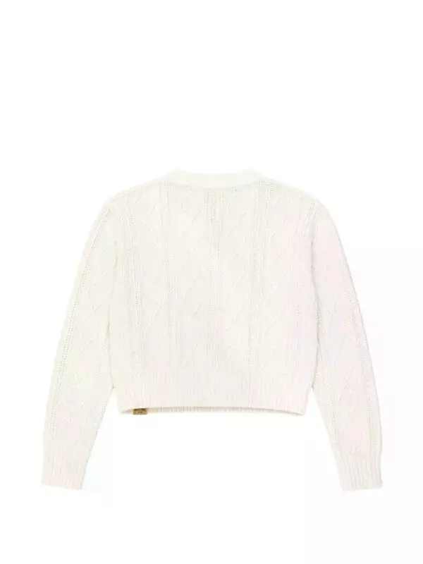 Moschino Cable-knit V-neck Cardigan