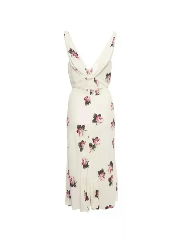 Prada Floral-print Midi Dress
