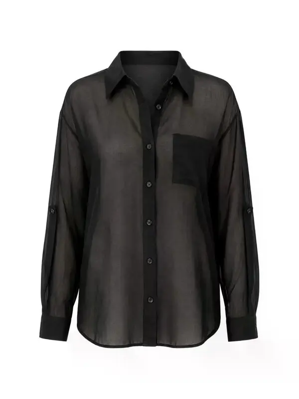 LARA Sheer Button-up Shirt