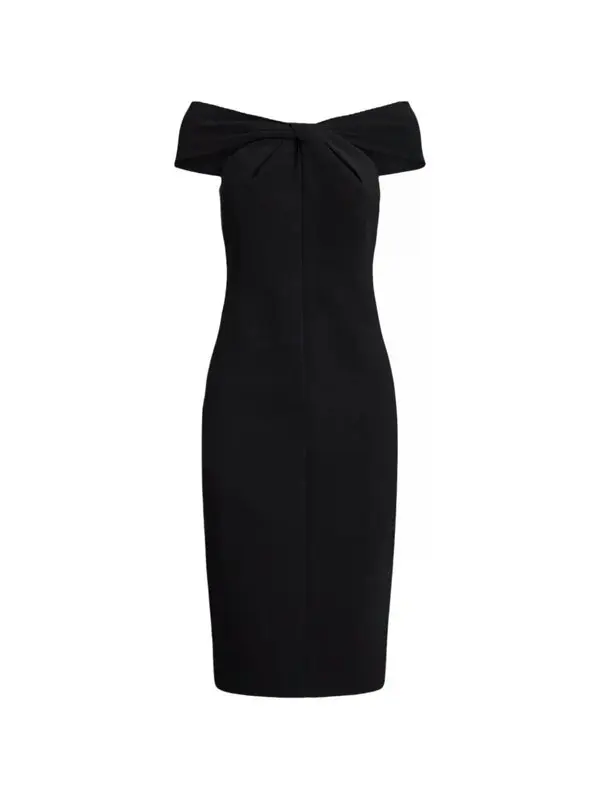 Ralph Lauren Off-shoulder Twist-detail Midi Dress