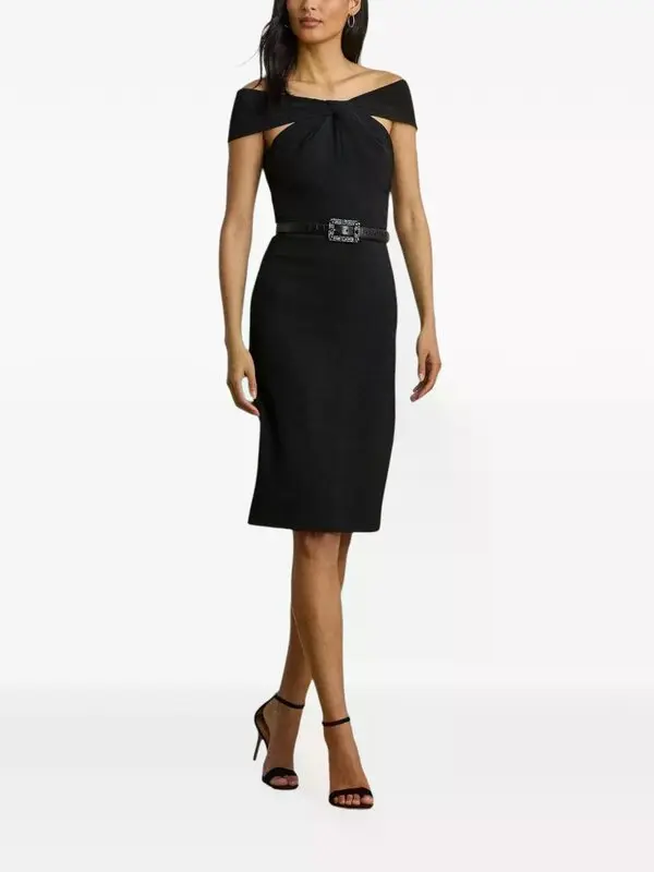 Ralph Lauren Off-shoulder Twist-detail Midi Dress