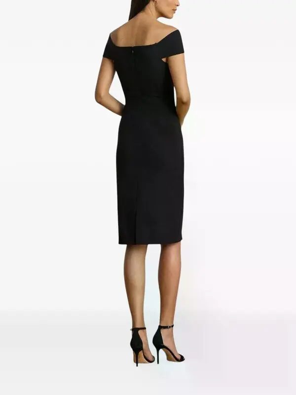 Ralph Lauren Off-shoulder Twist-detail Midi Dress