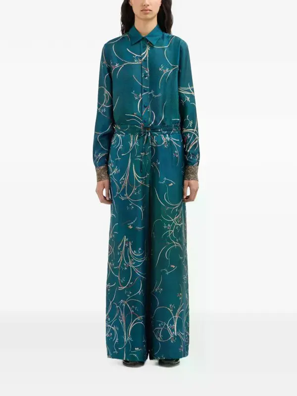 PIERRE-LOUIS MASCIA Aloe Patterned Trousers