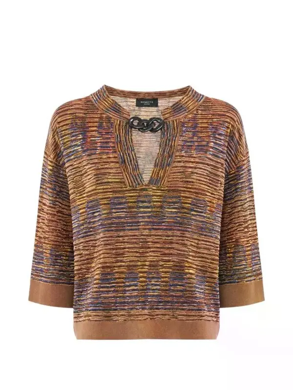 NENETTE Masaccio Zig-zag Chain-detail Blouse