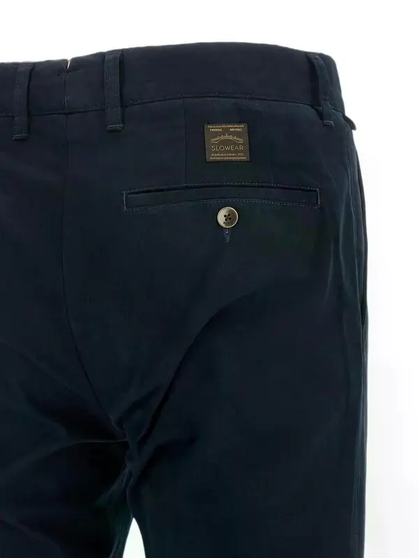 Incotex Straight-leg Cotton-canvas Trousers - Blue